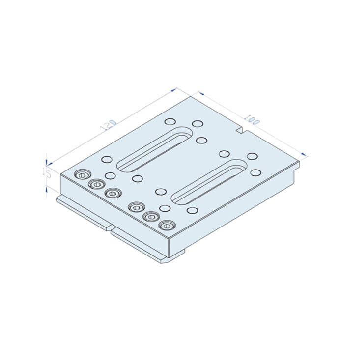 HPEDM® Stainless steel WEDM 2 mesh extension clamp | High Precision CNC ...