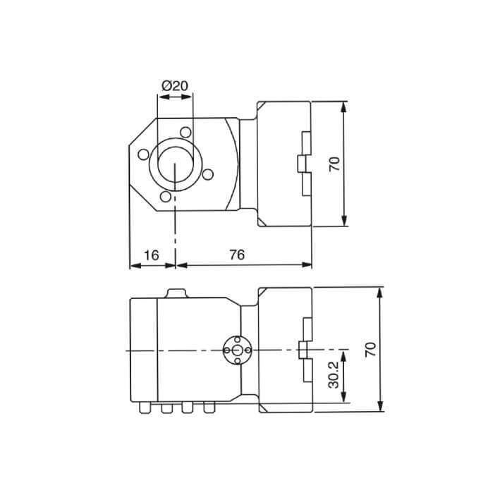 HPEDM® 3R-603.9 Manual chuck adapter 90°, Macro-Mini HE-R07091 | High ...